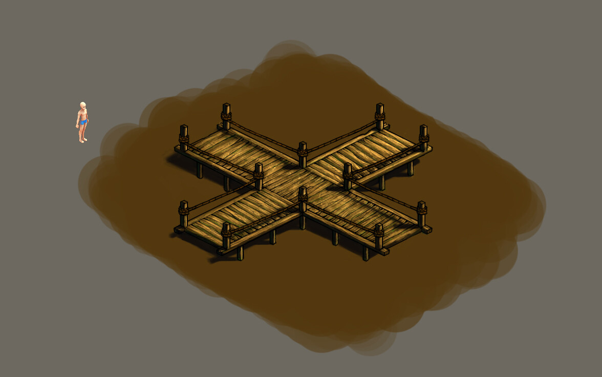 ArtStation - X Cross - Wooden Bridge 03 | Game Assets