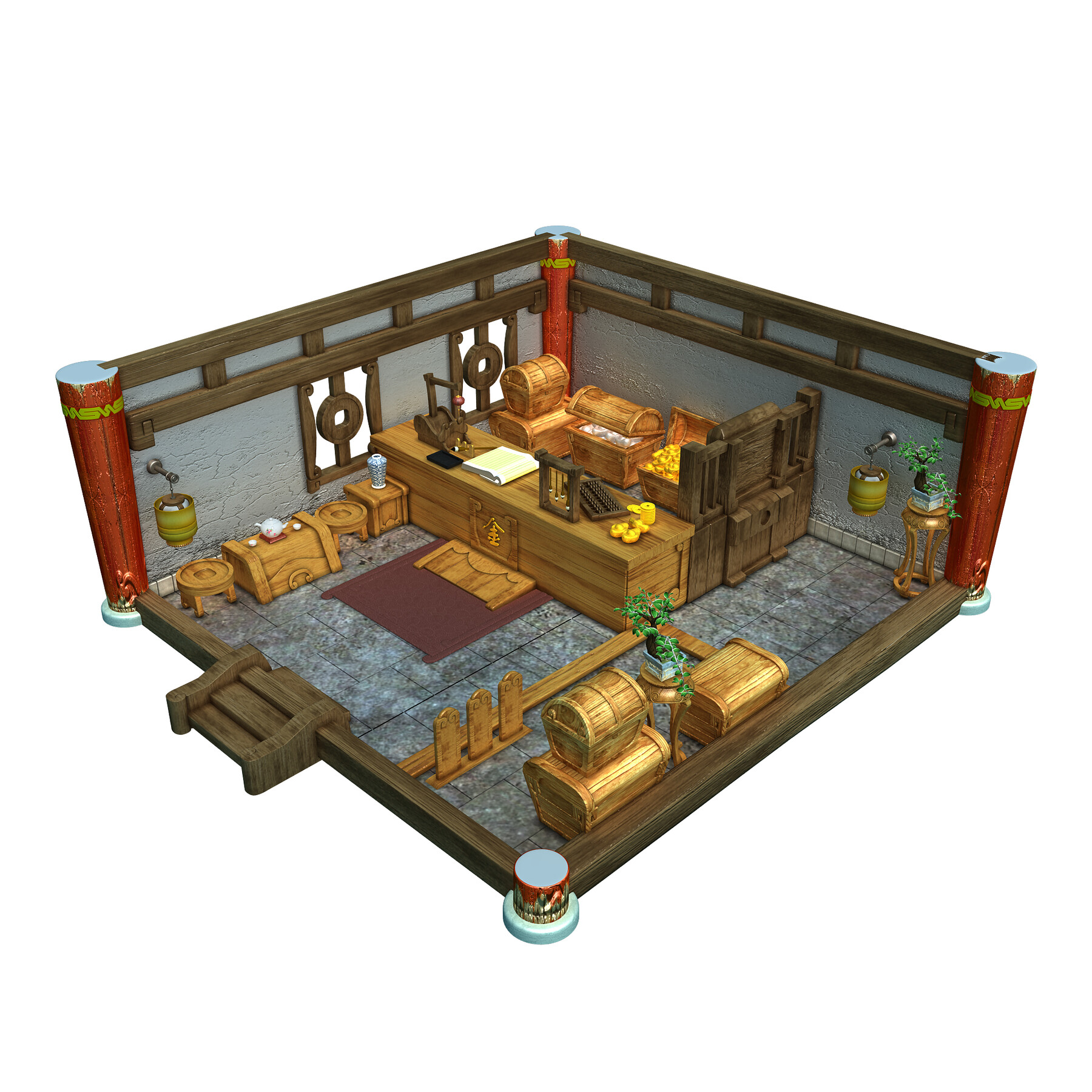 ArtStation - Gang Interior - Junior Treasury | Game Assets