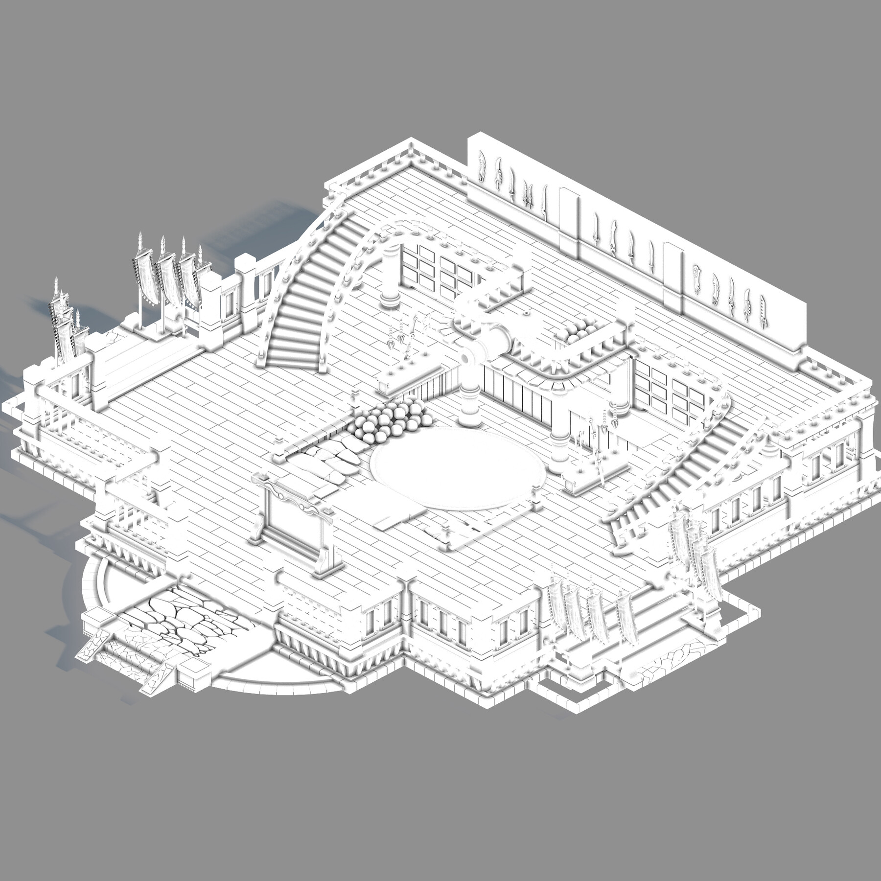 ArtStation - Gang Interior - Advanced Quartermaster Depot | Game Assets