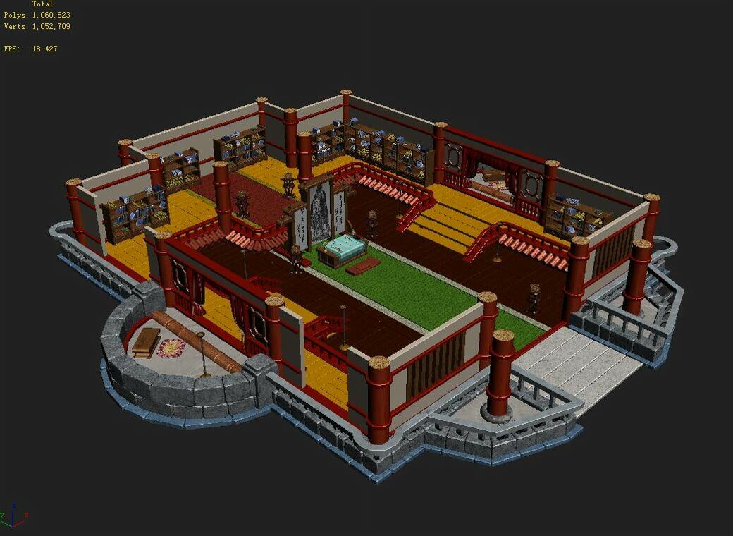 ArtStation - Gang Interior - Advanced Bookstore | Game Assets