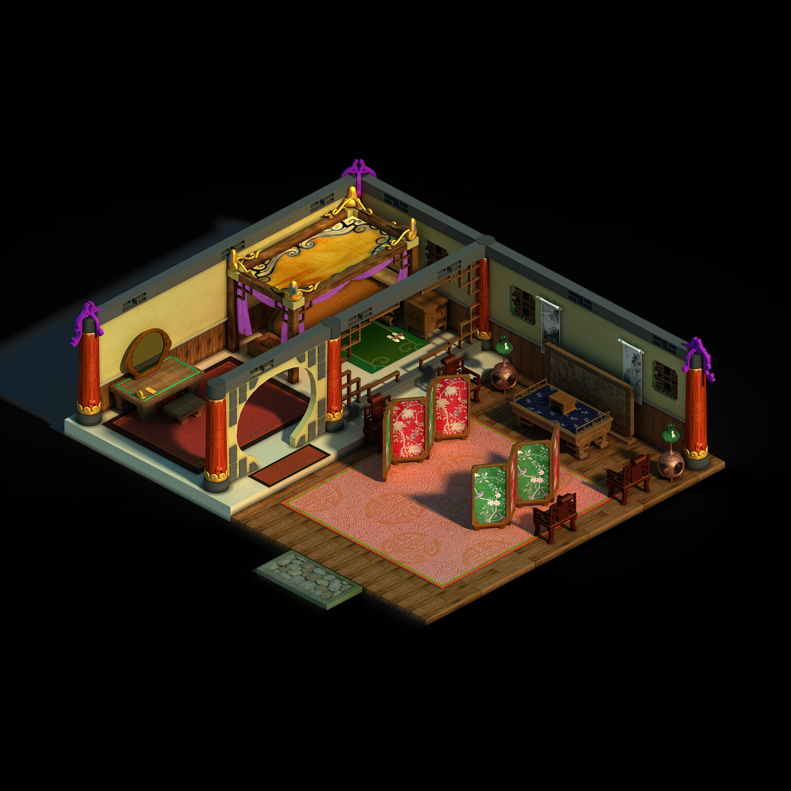 ArtStation - Gang Interior - Wing 03 | Game Assets