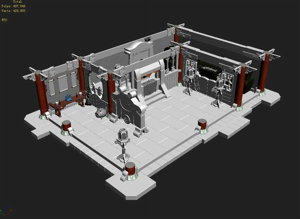 ArtStation - Gang Indoor - Intermediate Vault | Game Assets