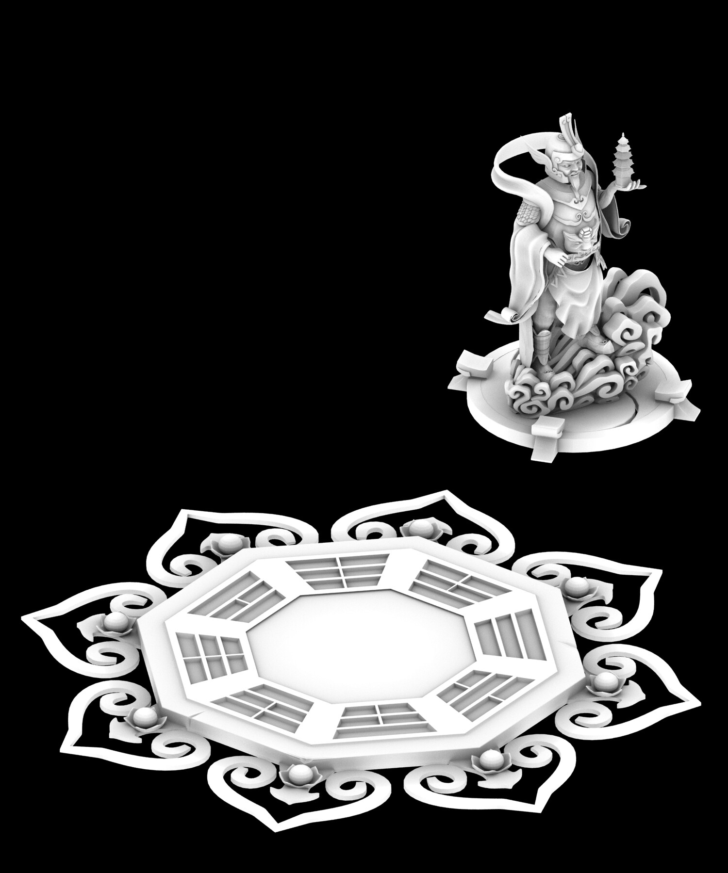 ArtStation - Gang - Decorative Stone Carving 03 | Game Assets