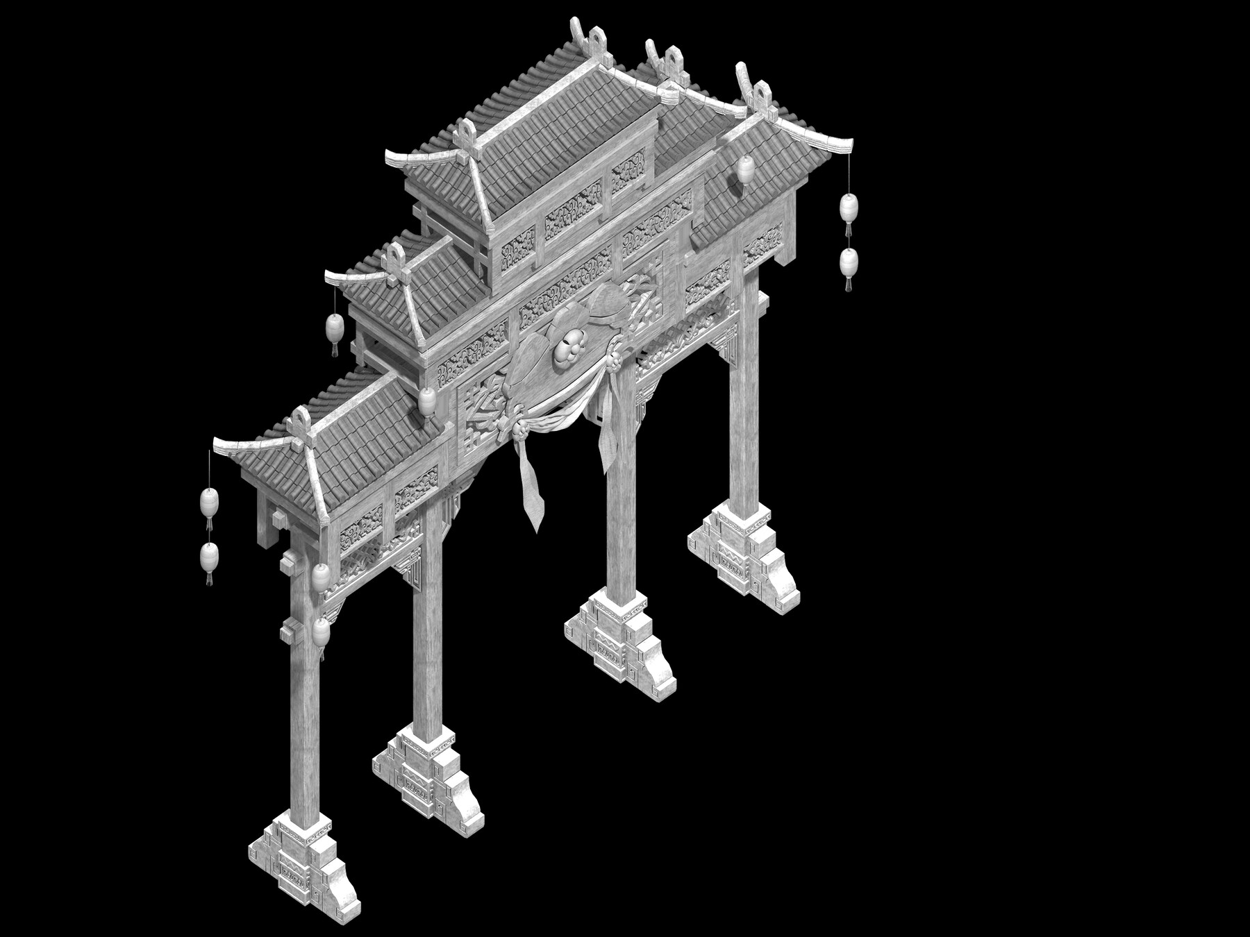 ArtStation - Beijing City Architecture - Archway | Game Assets