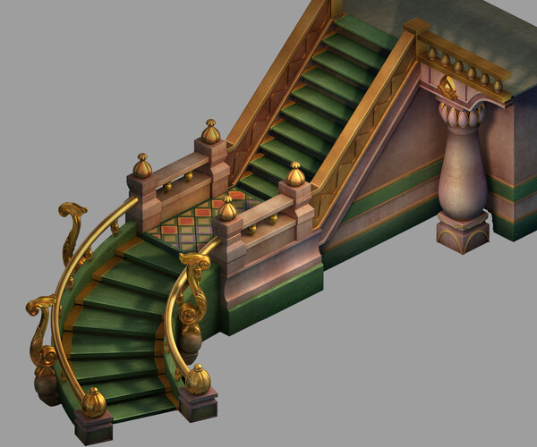 ArtStation - Stairs - Stairs 03 | Game Assets