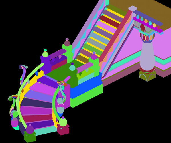 ArtStation - Stairs - Stairs 03 | Game Assets