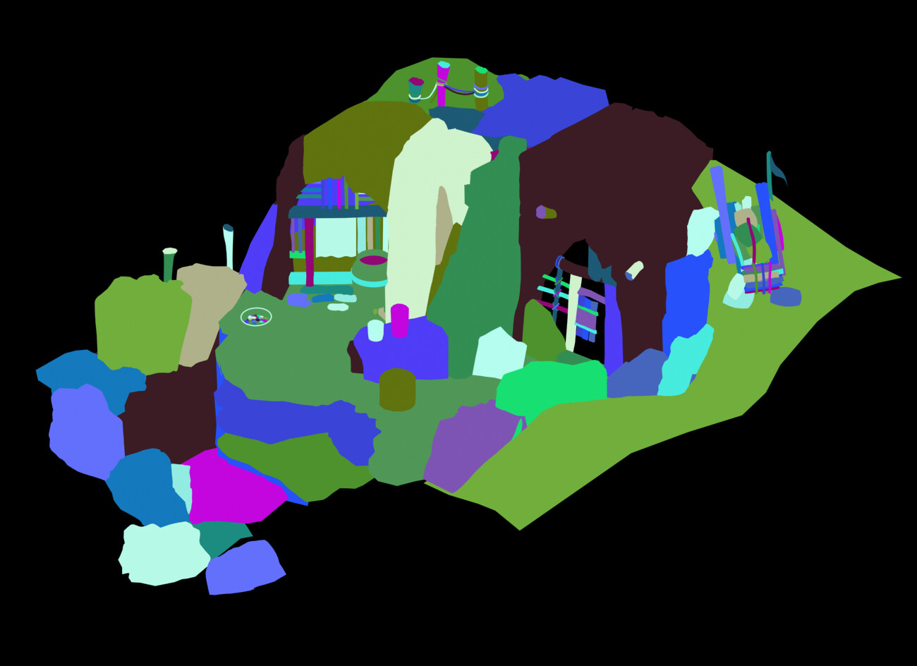 ArtStation - Mountain building - cave dwelling | Game Assets