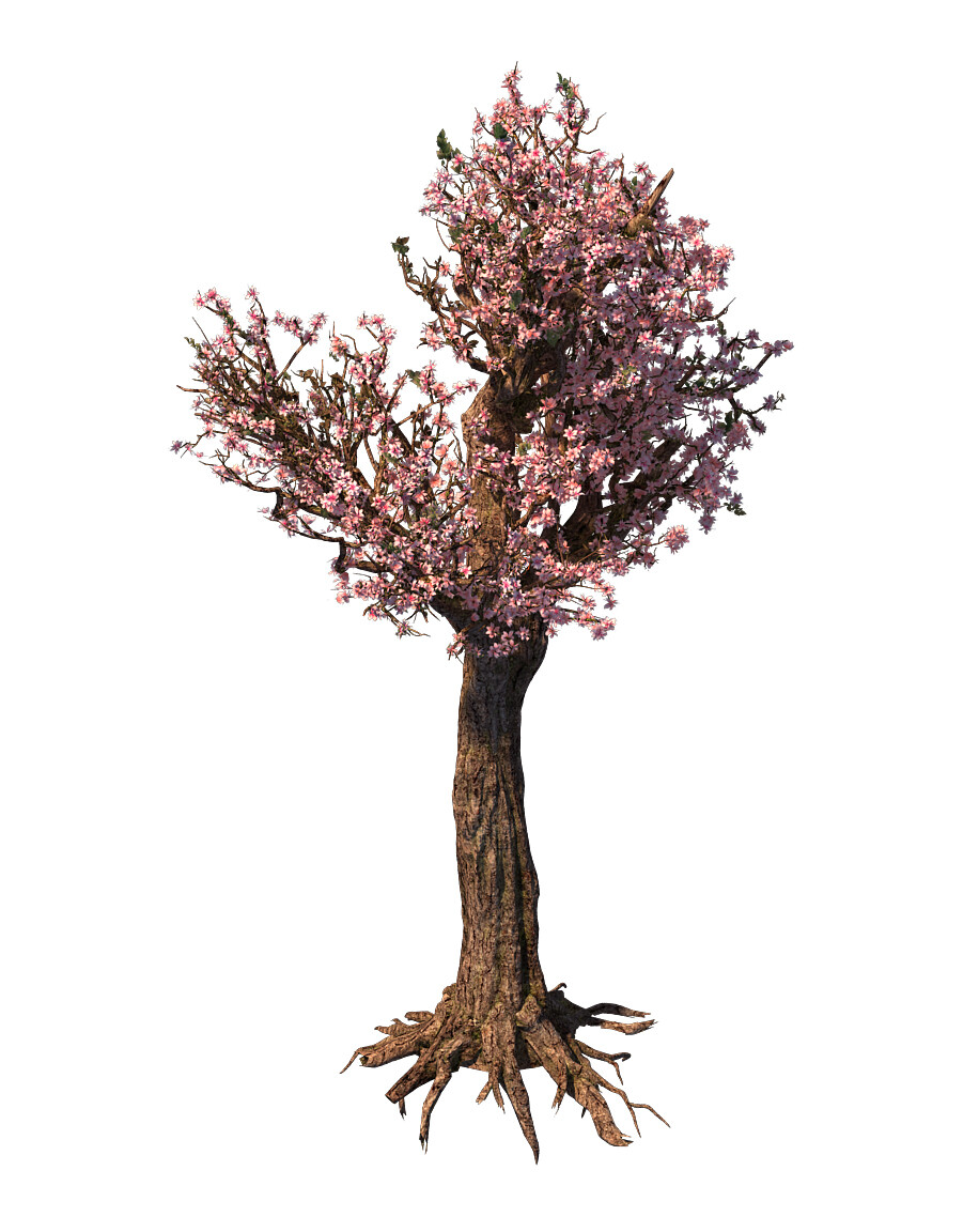 ArtStation - Tree - wonderful fantasy - peach tree 01 | Game Assets