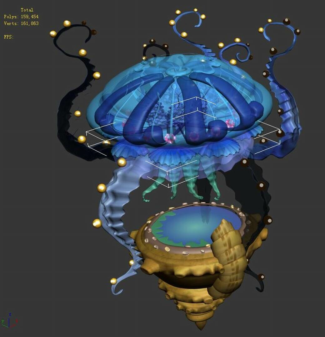 ArtStation - Seabed animal - big jellyfish | Game Assets