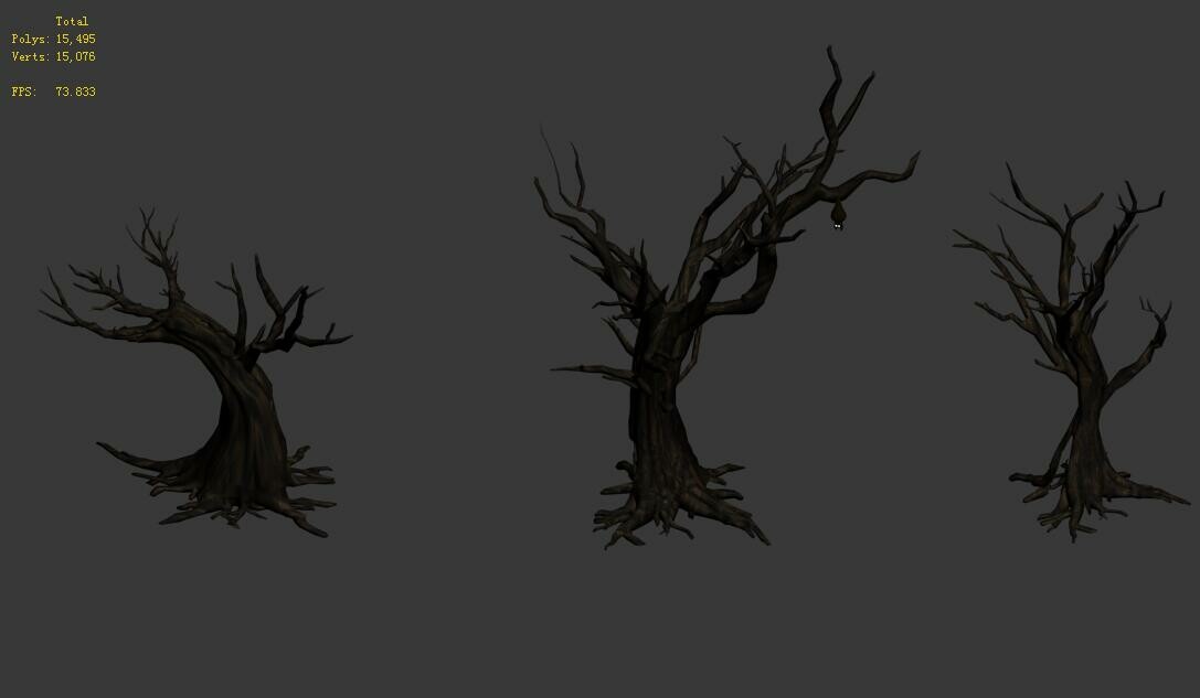 ArtStation - Dark forest - dead tree 01 | Game Assets