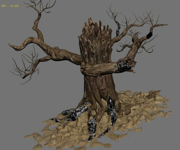 ArtStation - Barracks - desert Dead tree 06 | Game Assets