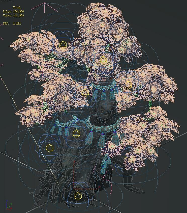 ArtStation - Cartoon hell - soul Flower tree 03 | Game Assets