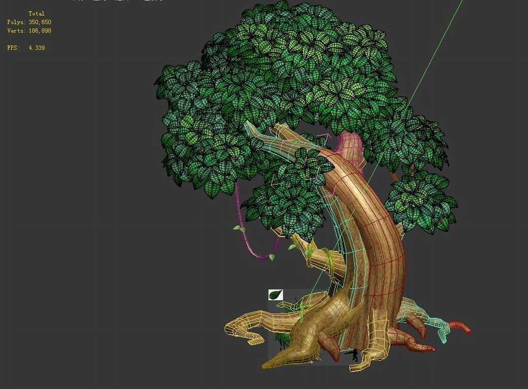 ArtStation - Cartoon forest - big tree 02 | Game Assets
