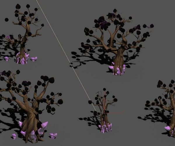 ArtStation - Cartoon Sky City - Xiantao Tree 01 | Game Assets