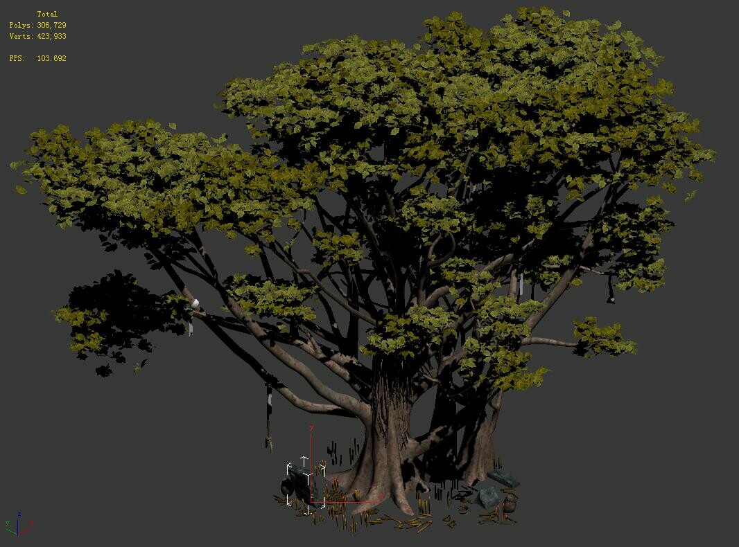 ArtStation - Maya Forest - Big Tree 043 | Game Assets