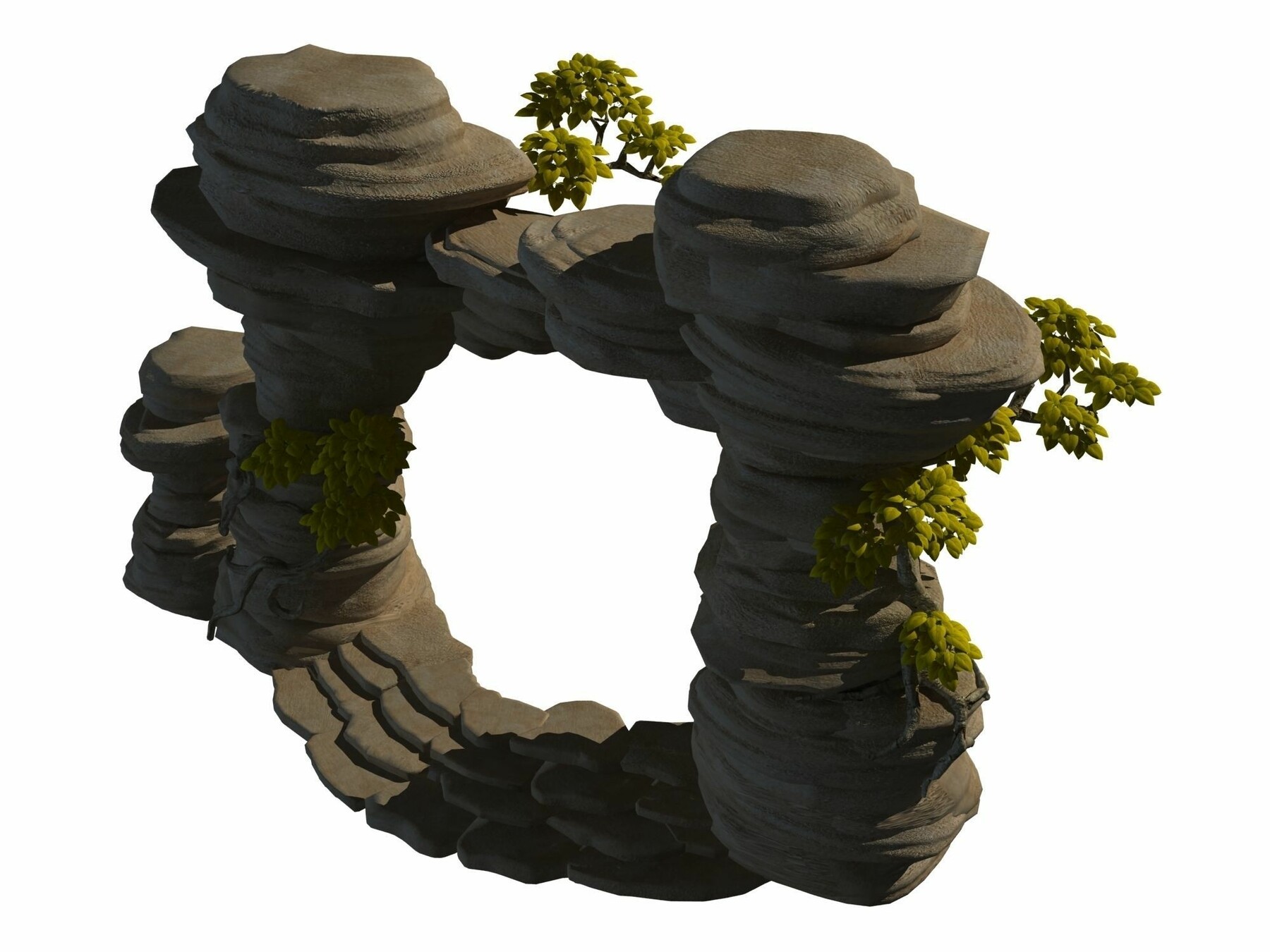 ArtStation - Mount cliff - door plant | Game Assets