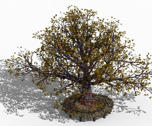 ArtStation - Prayer tree 01 | Game Assets