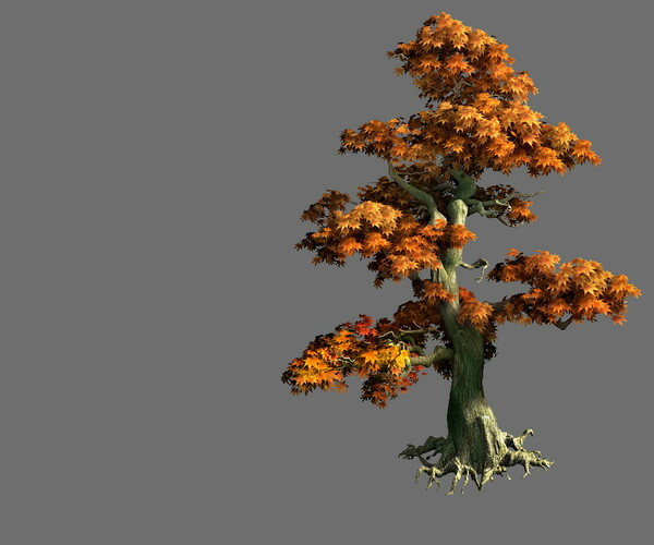 ArtStation - Game Model - Forest - Maple Tree 9 | Game Assets