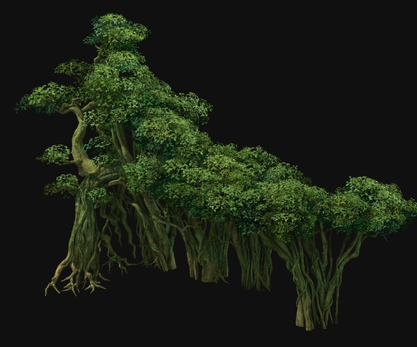 ArtStation - Game Model - Forest - Tree 10 | Game Assets