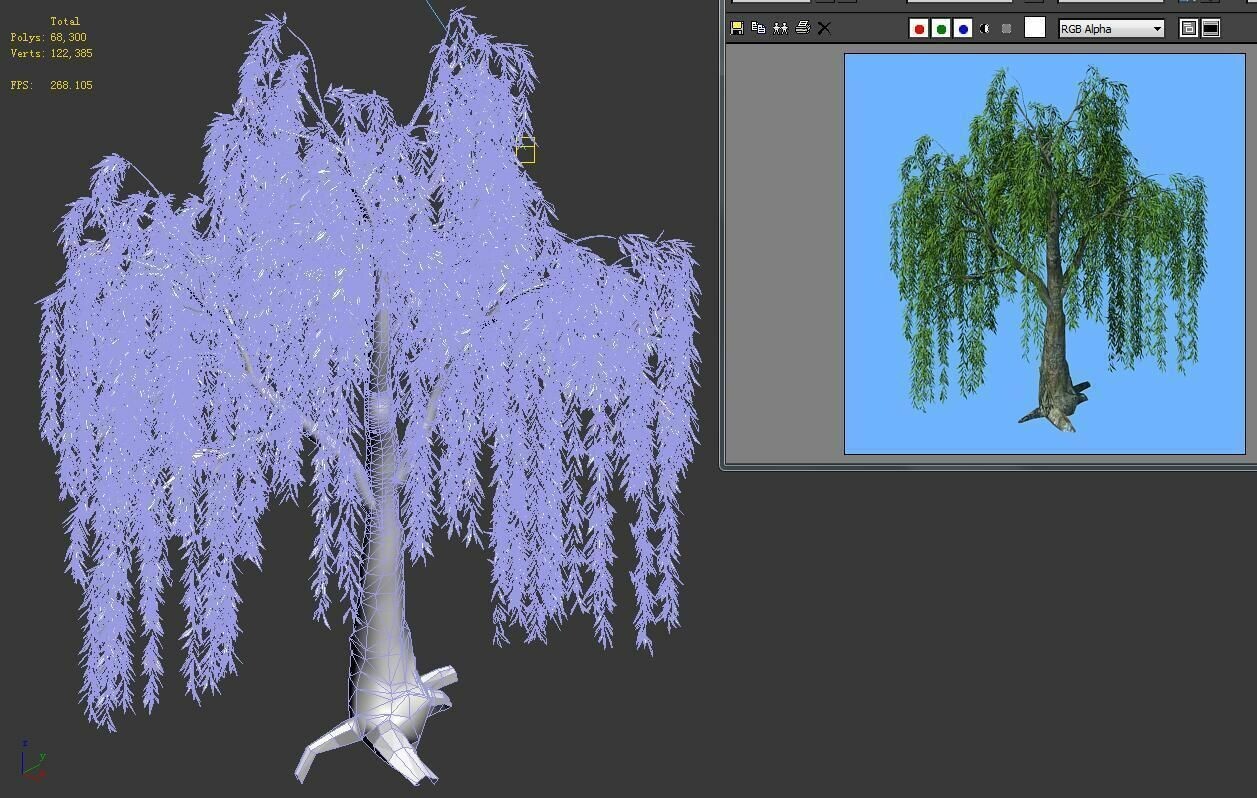 ArtStation - Forest Trees - Willow 01 | Game Assets
