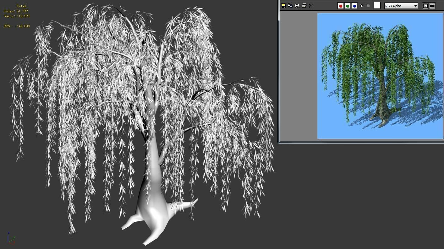 ArtStation - Forest Trees - Willow 03 | Game Assets