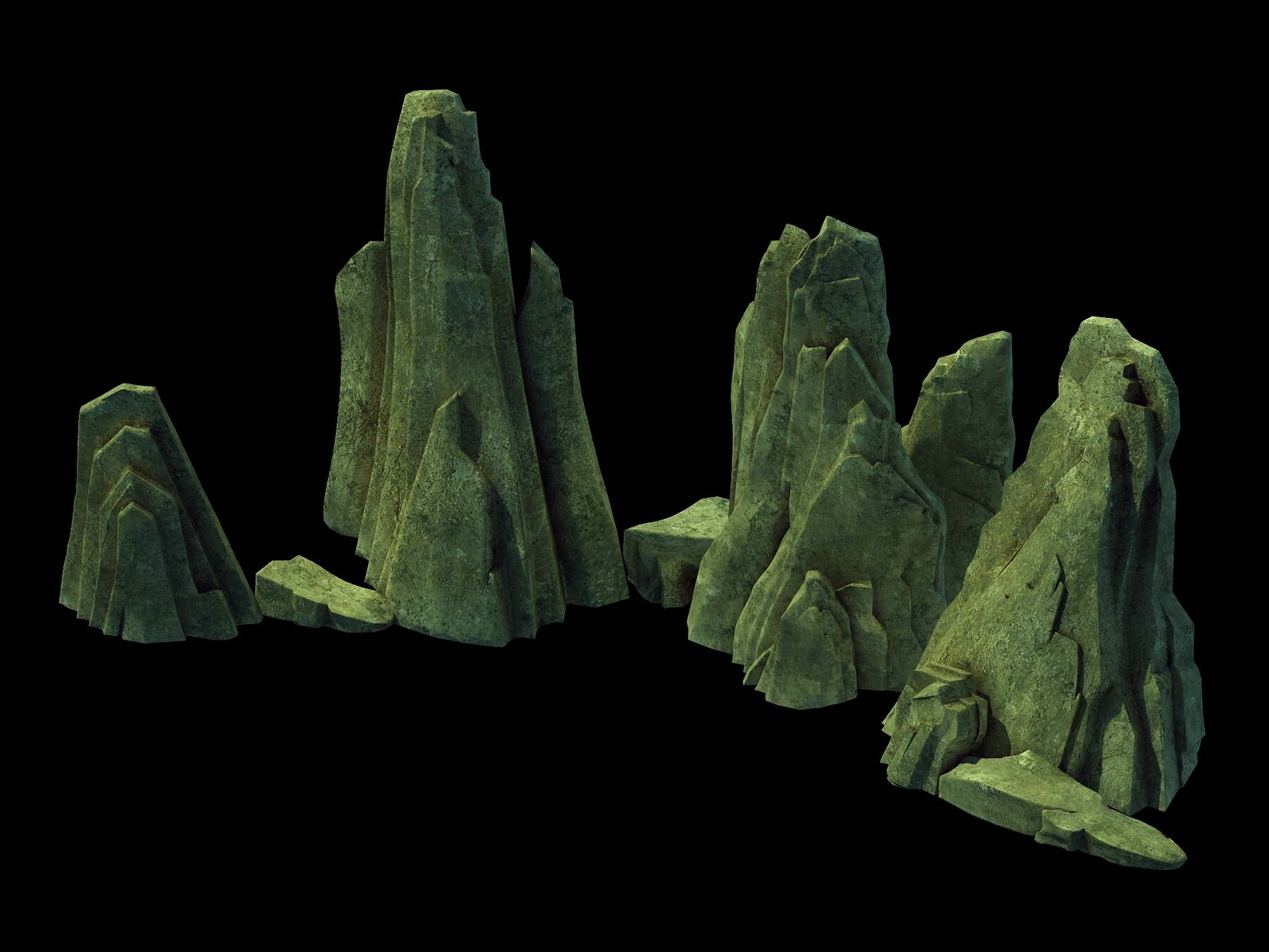 ArtStation - Game Model - Forest Model - Forest - Tree - Stone | Game ...