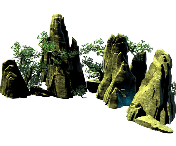 ArtStation - Game Model - Forest Model - Forest - Tree - Stone | Game ...