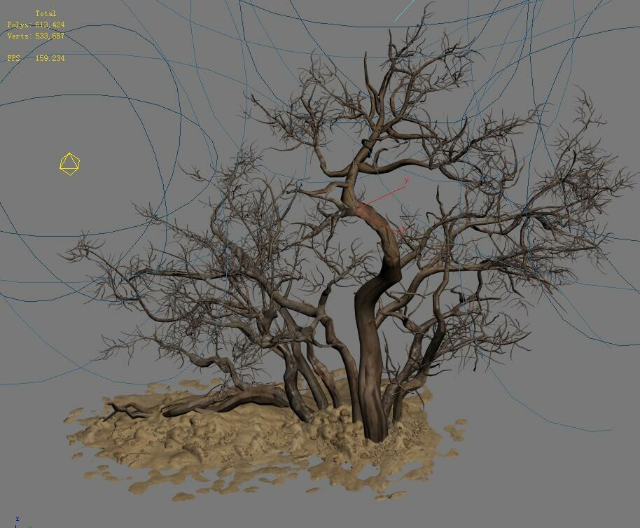 ArtStation - Desert Barracks - Dead Tree 04 | Game Assets