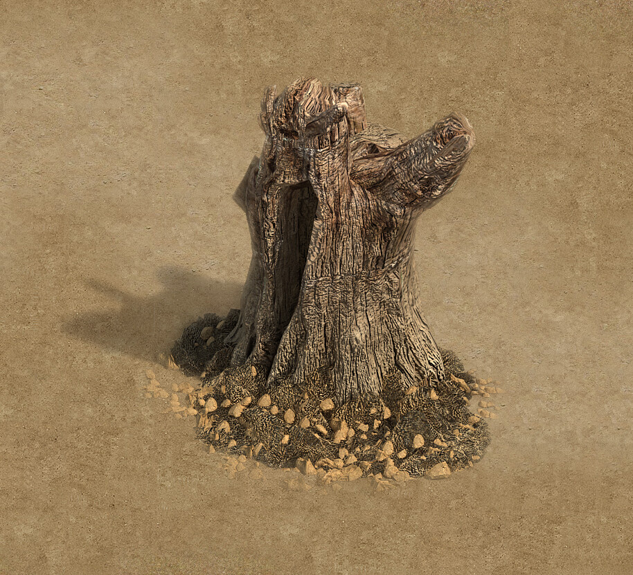 ArtStation - Desert - dead roots 03 | Game Assets