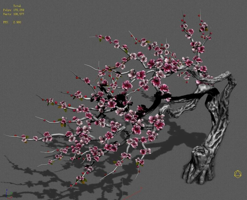 ArtStation - Peach Blossom Island - Peach Tree 03 | Game Assets