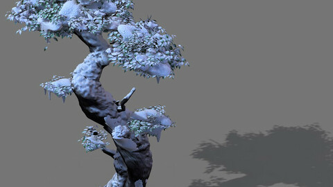 ArtStation - Game Models - Snow - Trees 02 | Game Assets