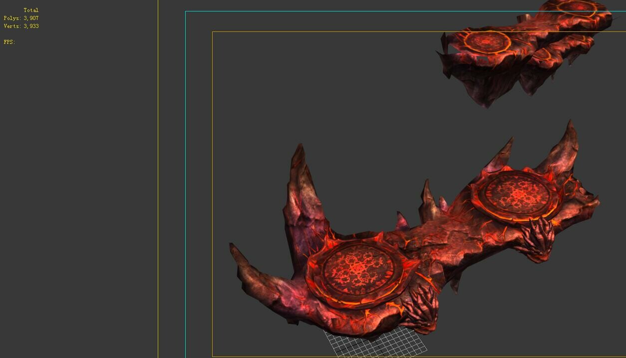 ArtStation - Game model - the platform in magma | Game Assets