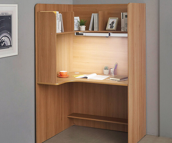 ArtStation - Home Grand Reading Room Desk Wide Emotional LED Stand ...