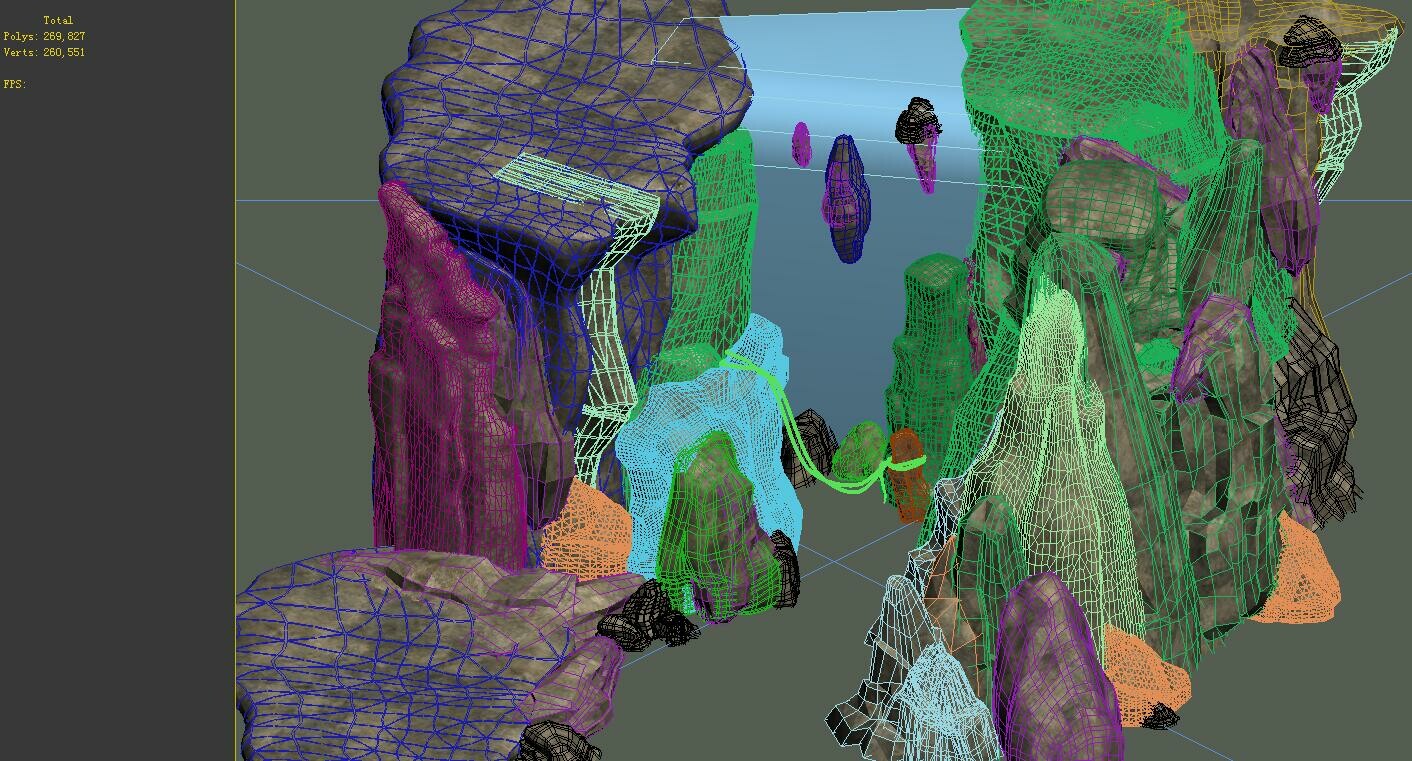 ArtStation - Game Models - field - Waterfall 02 | Game Assets