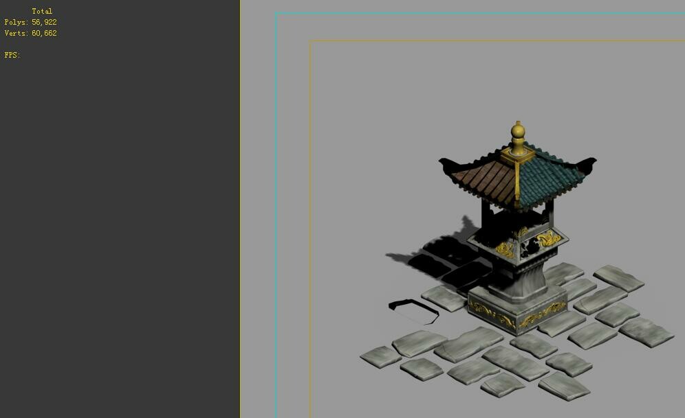 ArtStation - Game model - Garden - Stone lantern | Game Assets
