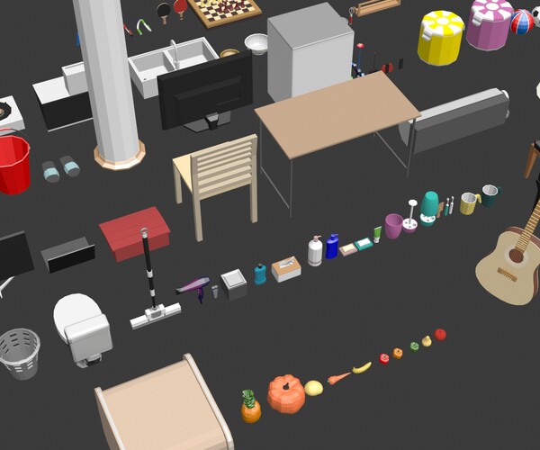 ArtStation - Low Poly Props Pro | Game Assets