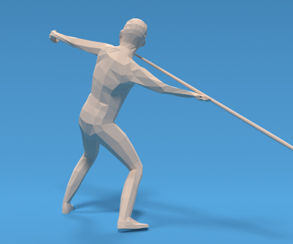 ArtStation - Low Poly Kid Javelin Throw | Game Assets