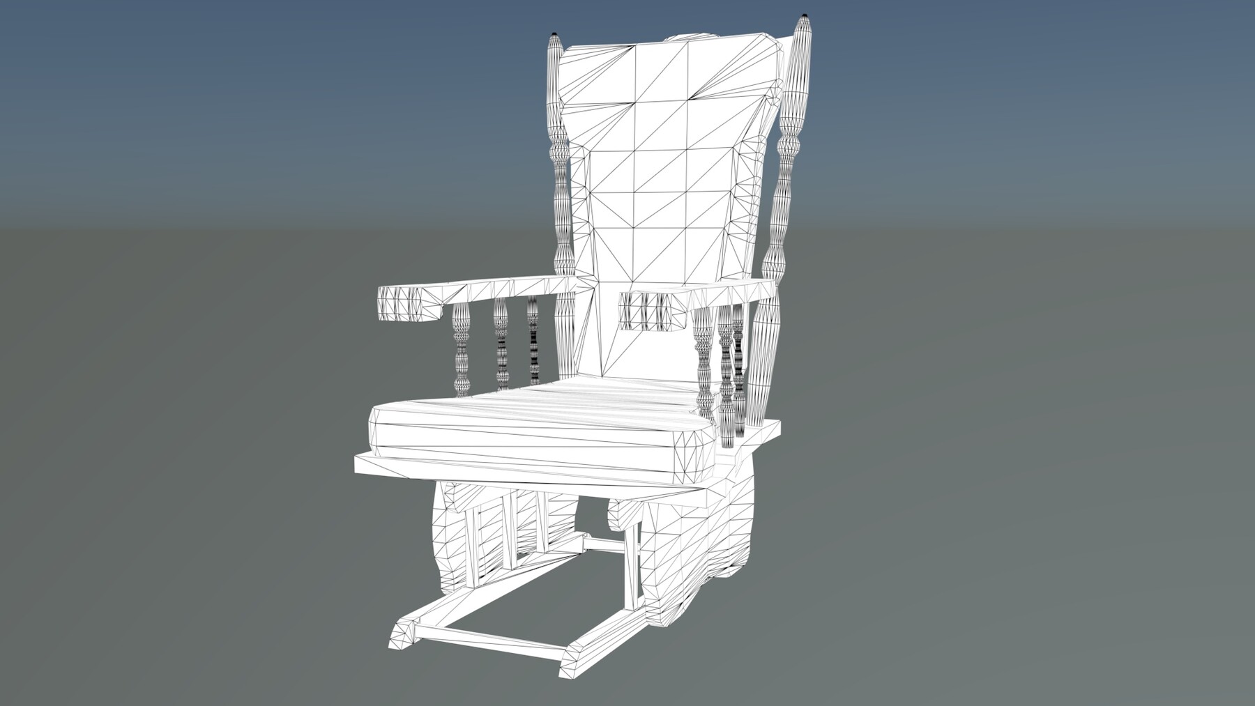 ArtStation - Rocking Chair - Green | Game Assets