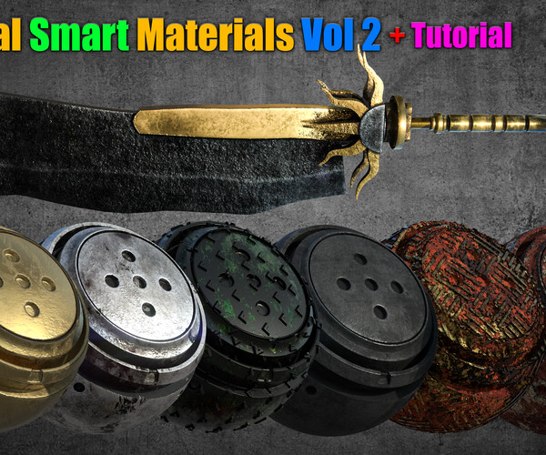 ArtStation - 30 Metal Smart Materials Vol 2 + Tutorial | Resources