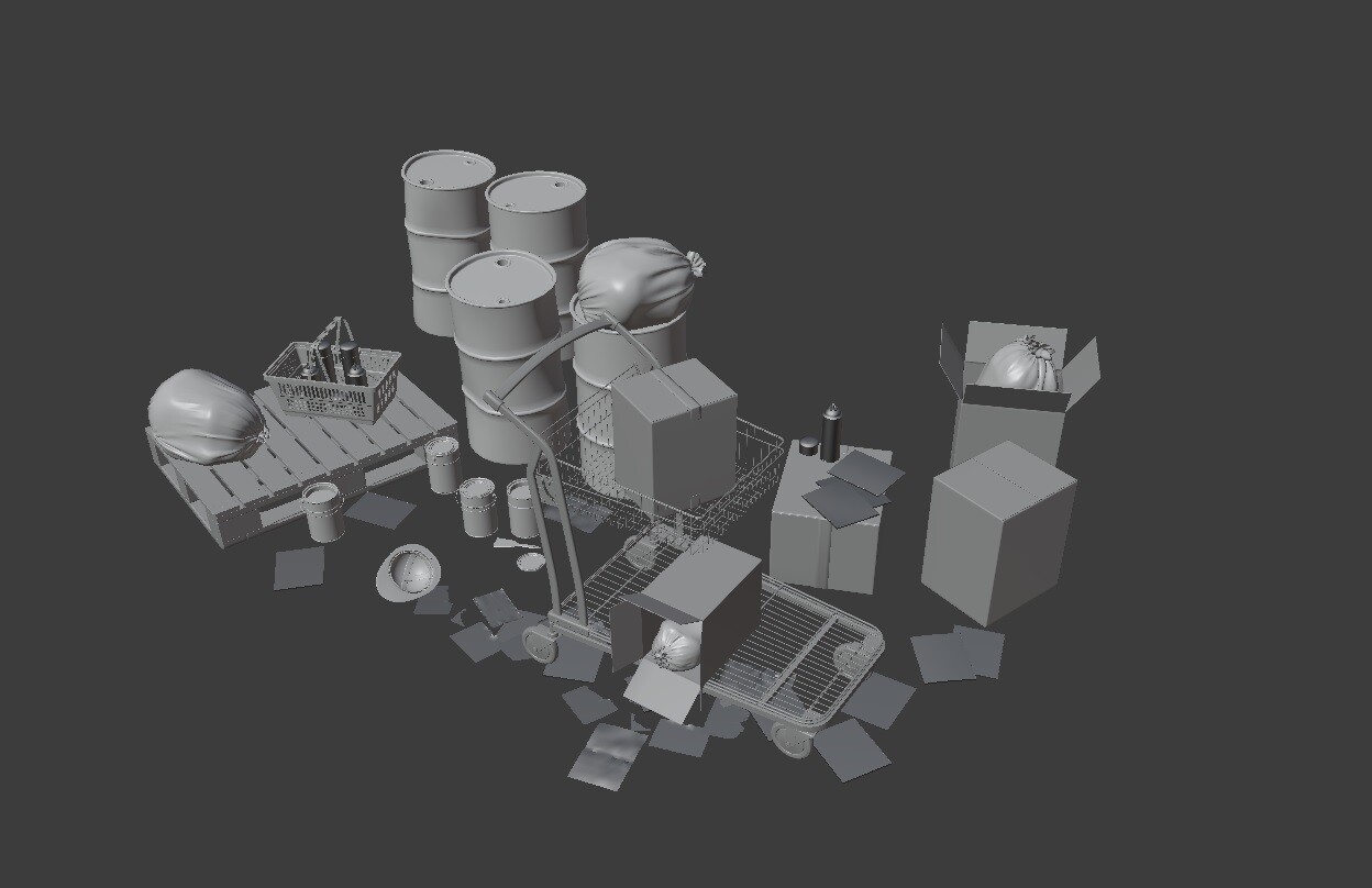 ArtStation - KitBash 3D Shopping Elements | Game Assets