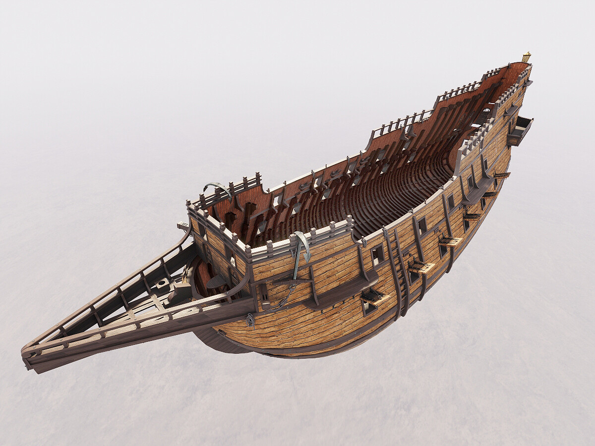 ArtStation - This 3D Galleon includes a fully detailed interior 01 ...