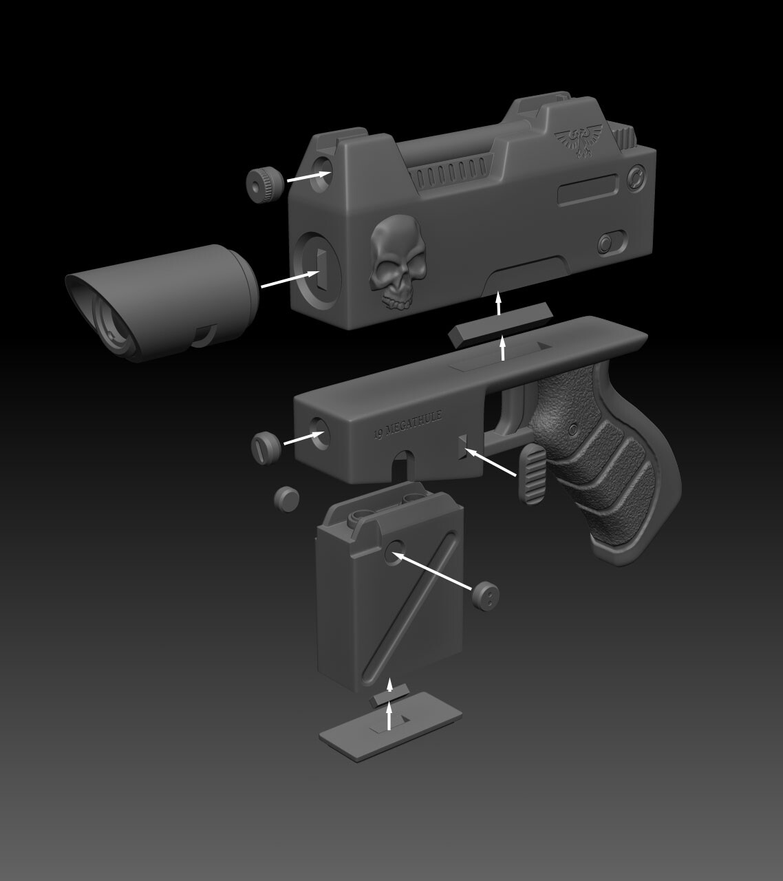 ArtStation - Cosplay 40k Laspistol for 3D printing | Resources