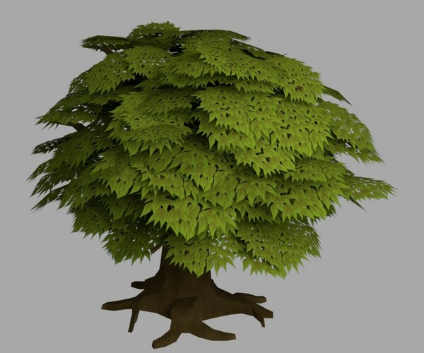 ArtStation - Low Poly Tree Pack (4 different models and textures ...