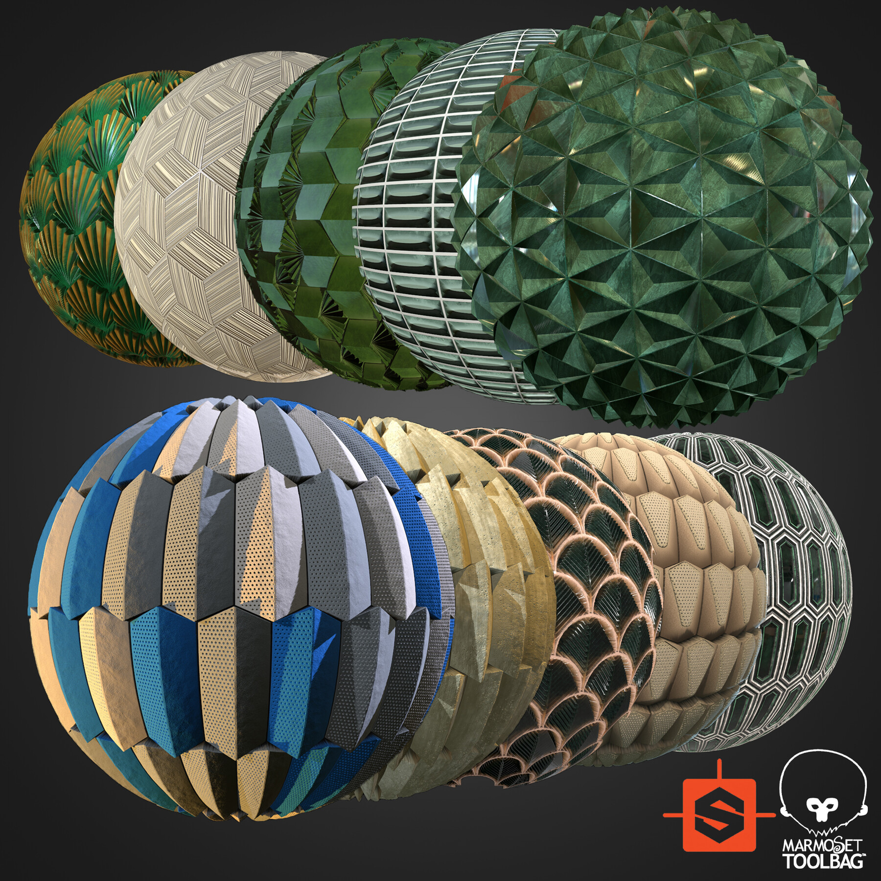 ArtStation - Collection material tiles vol 1 | Game Assets