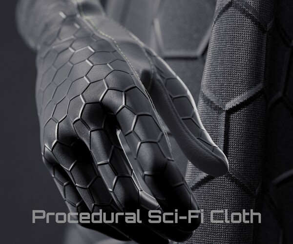 ArtStation - Procedural Sci Fi Cloth Shader | Game Assets