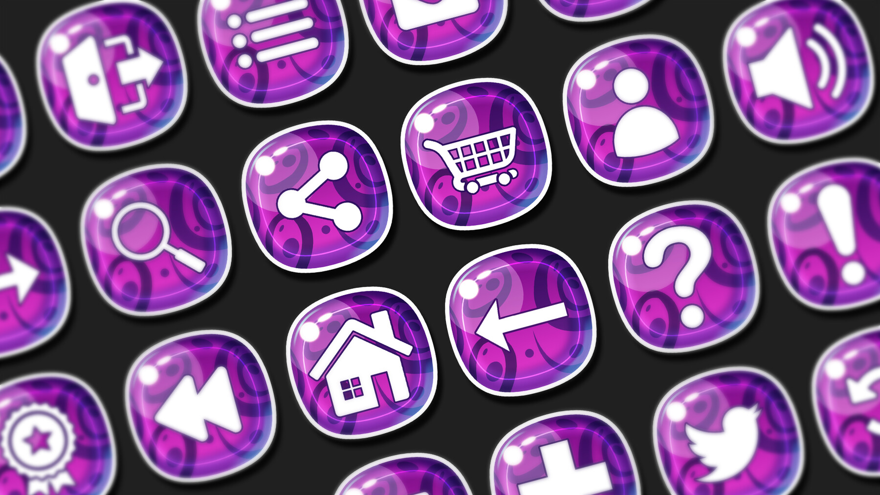 ArtStation - Candy UI Button #4 | Game Assets