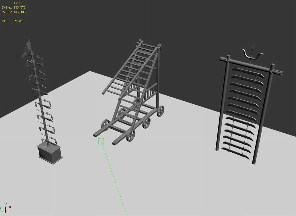 ArtStation - Siege weapons - knife ladder - ladder truck | Game Assets