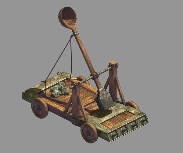 ArtStation - Siege Weapons - Catapult 03 | Game Assets