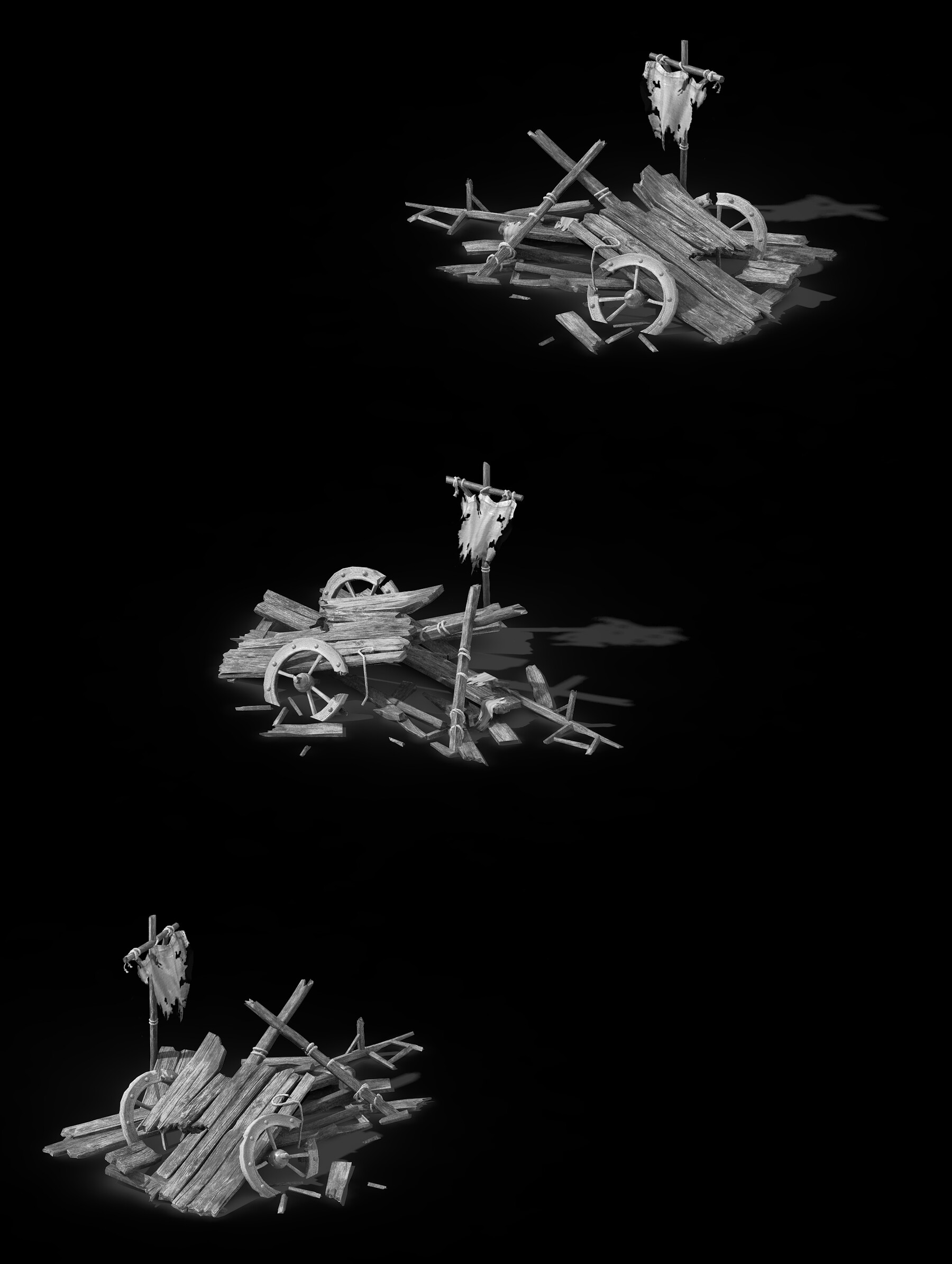 ArtStation - Barracks - Broken Tank | Game Assets