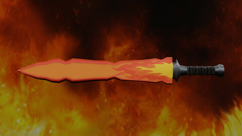 ArtStation - Titanium Flame Sword | Game Assets